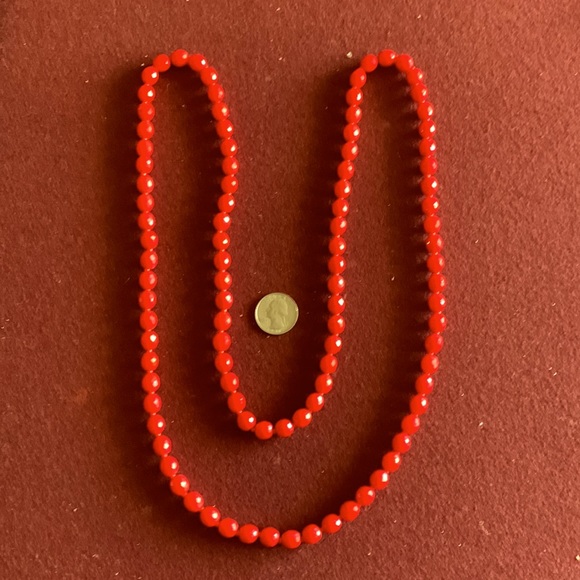 Jewelry | Red Bead Necklace | Poshmark